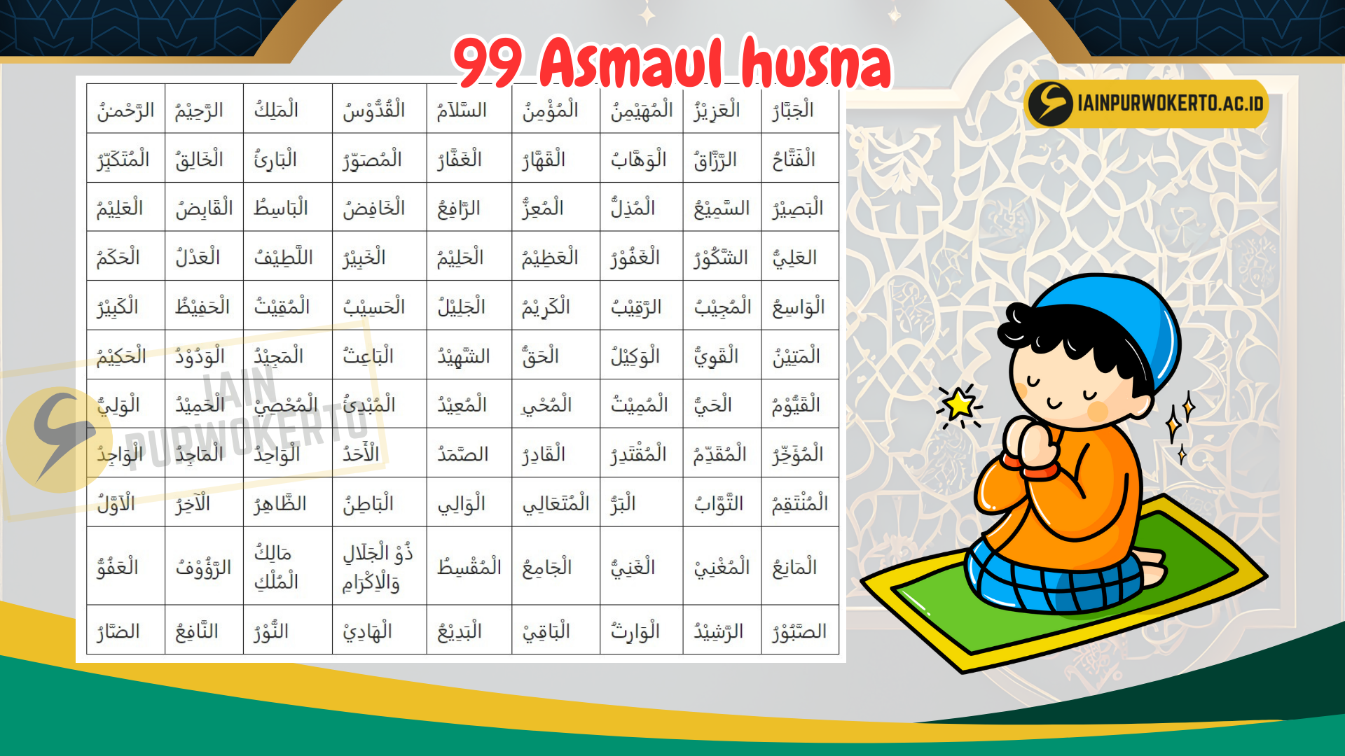 Asmaul Husna Beserta Artinya 99 Asmaul Husna Dan Artinya N – NBKomputer Asmaul Husna Beserta Artinya 99 Asmaul Husna Dan Artinya N – NBKomputer